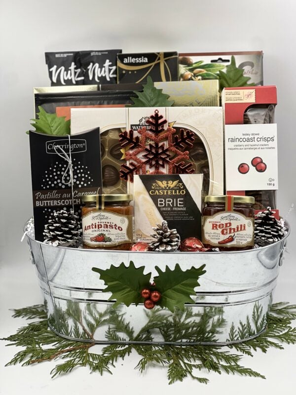Deluxe Christmas Snack Basket - Keri'd Away Gift Baskets